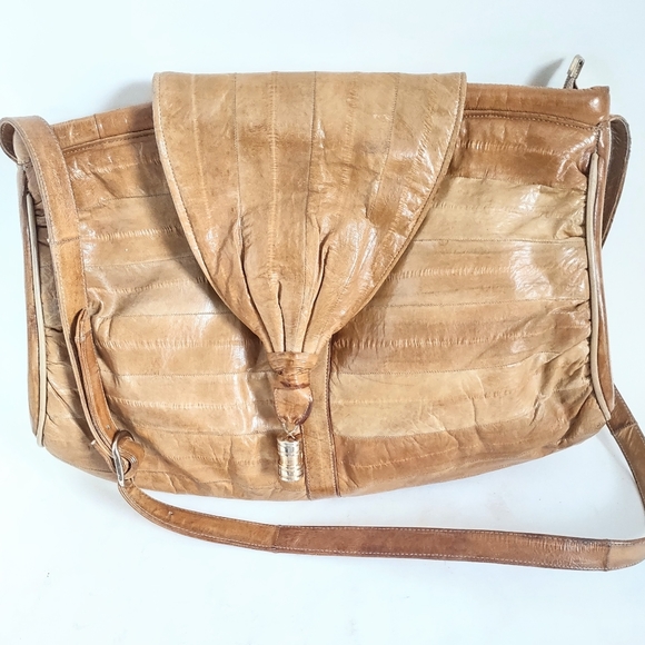 Nina Ricci | Bags | Vintage Nina Ricci Genuine Eel Skin Suede Leather ...